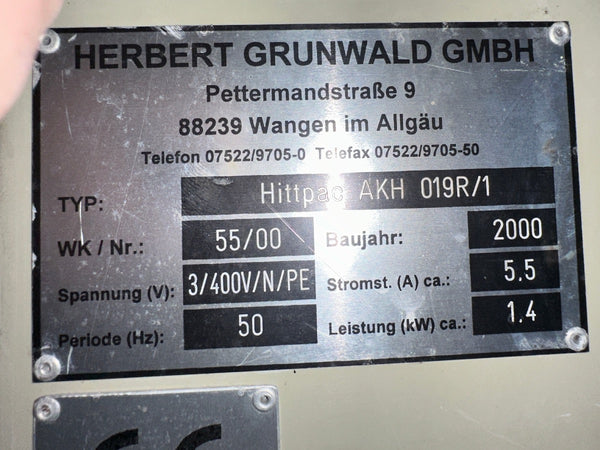 GRUNWALD Hittpac AKH 019R/1 – secondhand-equipment.com