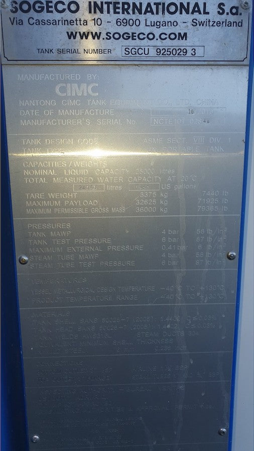 Horizontal Container Tank 25m3 – secondhand-equipment.com